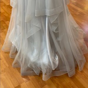 Shail K | Dresses | Silver Prom Dress With Mini Rhinestones | Poshmark